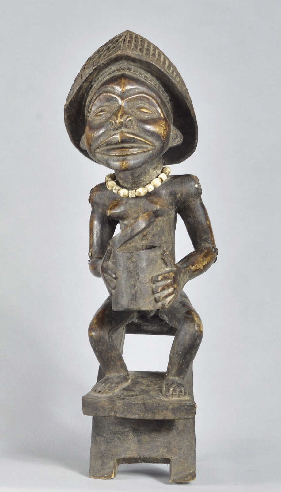African Art large decorative chief figure TSHOKWE Chokwe statue ANGOLA ...