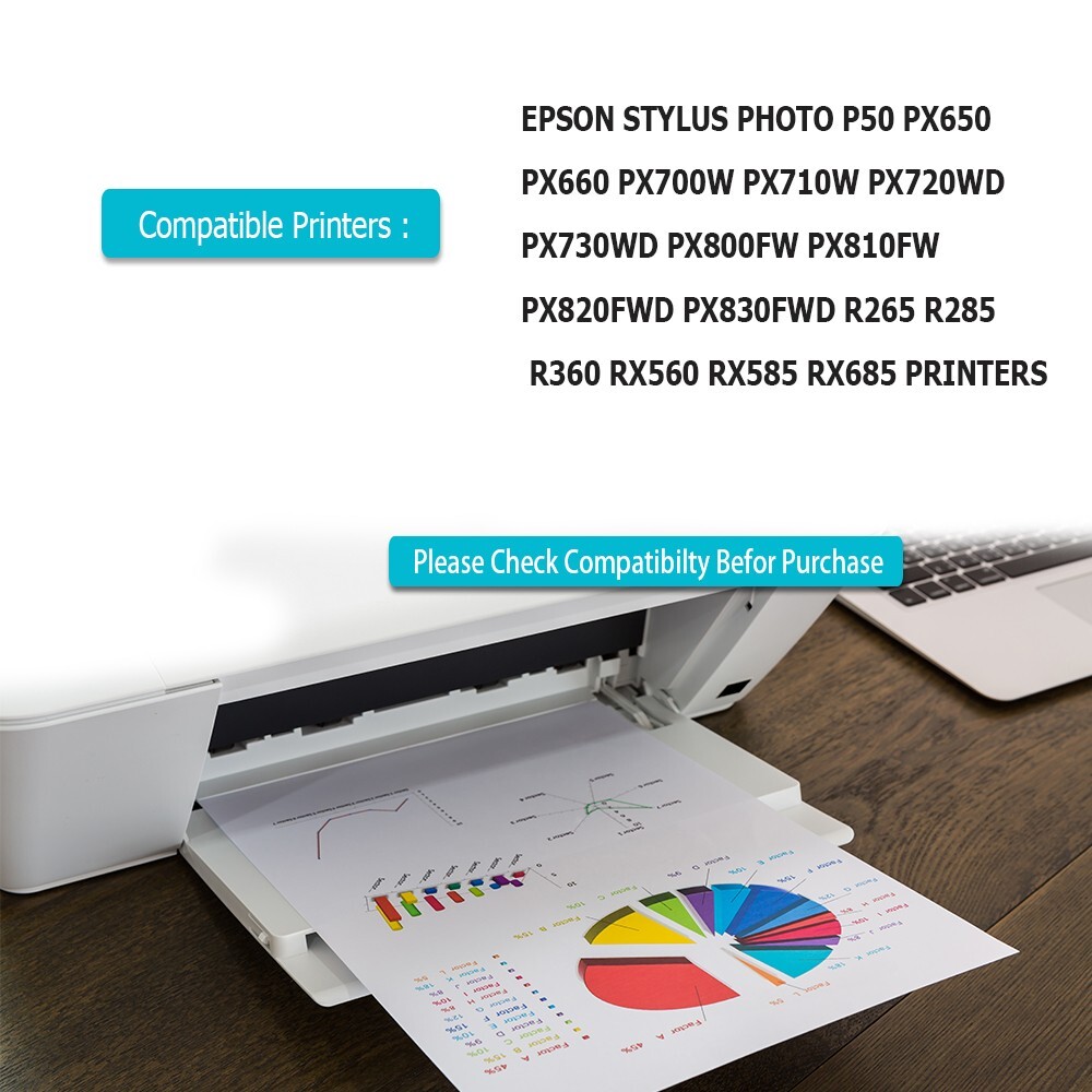 20 Ink Cartridge Compatible with Epson PX650 PX710W PX800FW R285 R360 ...