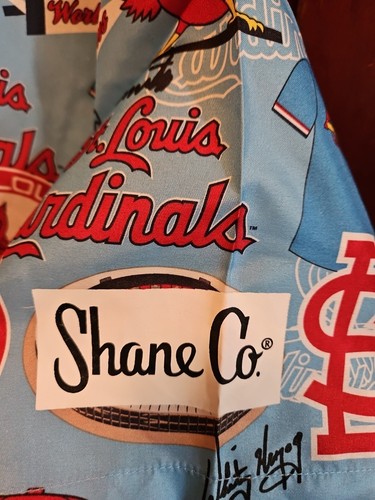 ST LOUIS CARDINALS (Shane Co) Men Button Front Short Sleeve Shirt XL ...