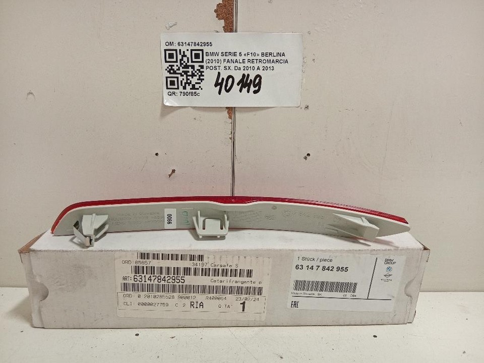 Light Rear Bumper Left For BMW Serie 5 F10 63147842955 N47D20C (10 ...