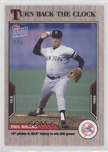 2021 Topps Now Turn Back the Clock White Ash /3 Phil Niekro #189 HOF | eBay