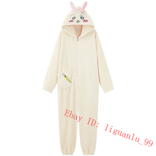 Chiikawa Usagi Rabbit Kigurumi Hooded Jumpsuit Halloween Cosplay ...