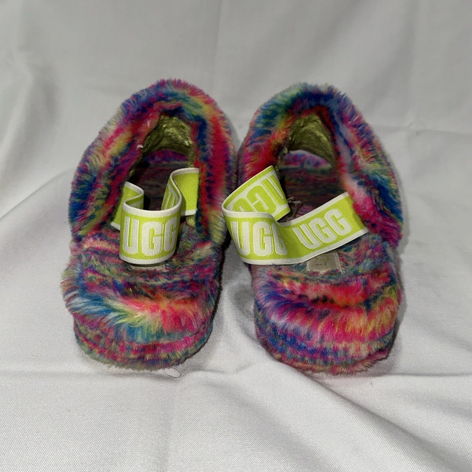 UGG Fluff Yeah Pixelate 1129072K Multicolor Women’s Shoes Slippers Size ...