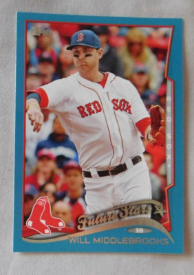 2014 Topps Walmart Blue Border #136 Will Middlebrooks Boston Red Sox | eBay