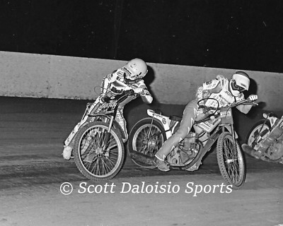 BOBBY SCHWARTZ MIKE FARIA 8 X 10 SPEEDWAY USA SPEEDWAY MOTORCYCLE PHOTO ...