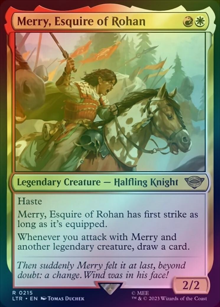 MTG Merry, Esquire of Rohan Tales of Middle-earth 0215 Foil Rare | eBay