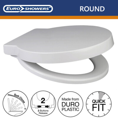 Euroshowers Round Toilet Seat Soft Close Fits: Ideal Standard Space ...