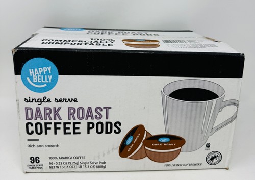 Brand New Sealed Happy Belly Coffee Pods Dark Roast Compatible with K ...