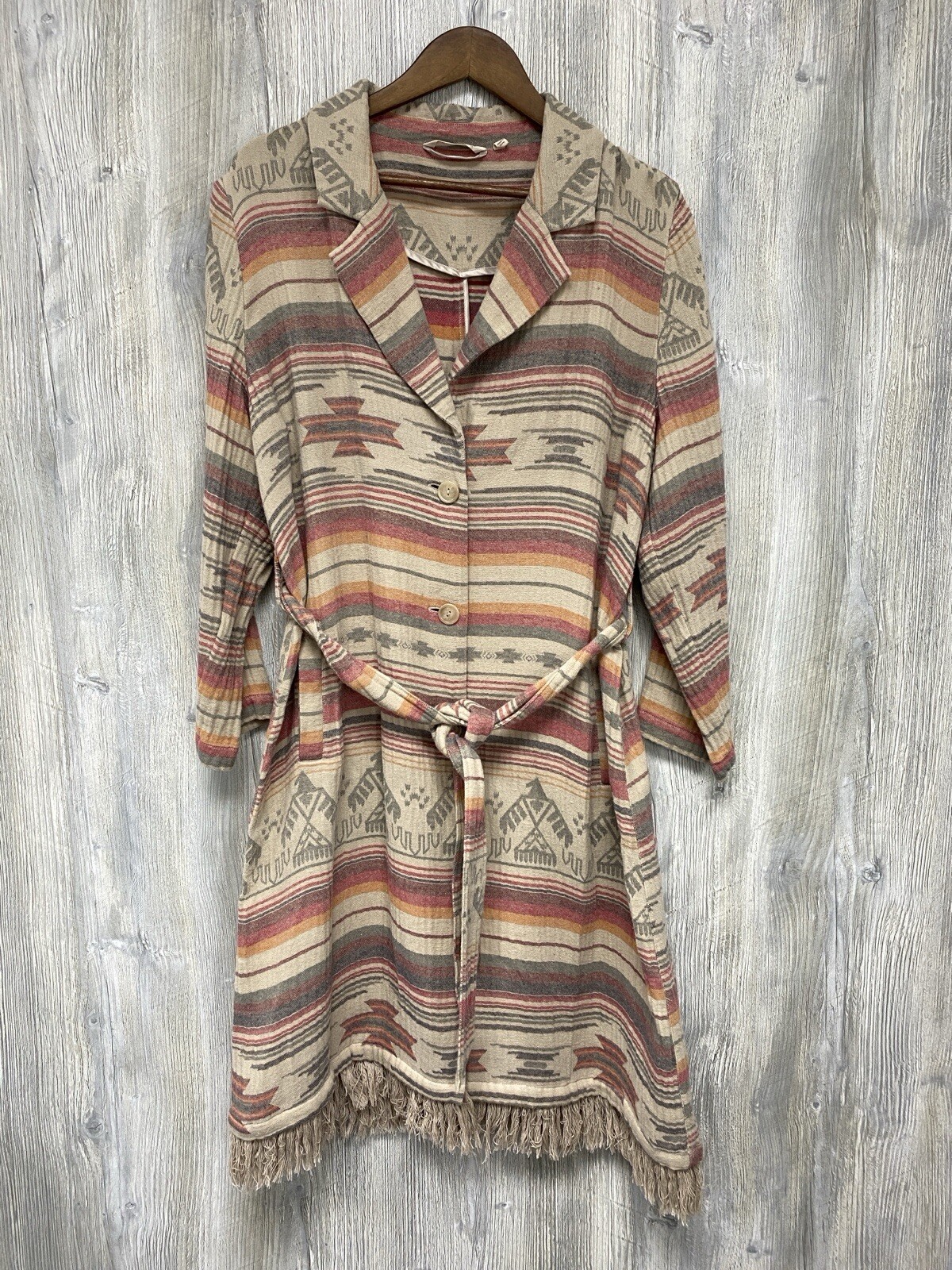 Soft Surroundings Aztec Western Trench House Coat Rob… - Gem