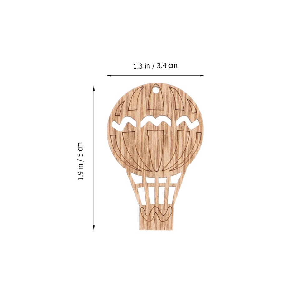 30 Pcs Hot Air Balloon Wood Chips Embellishment Craft Unfinished ...