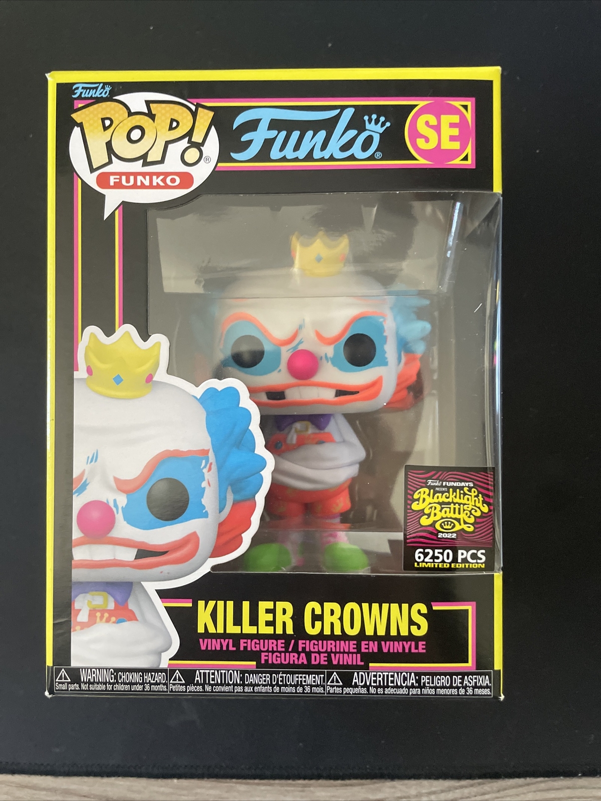 Funko Pop Killer Crowns SDCC Fundays Box of Fun Blacklgiht Battles LE ...