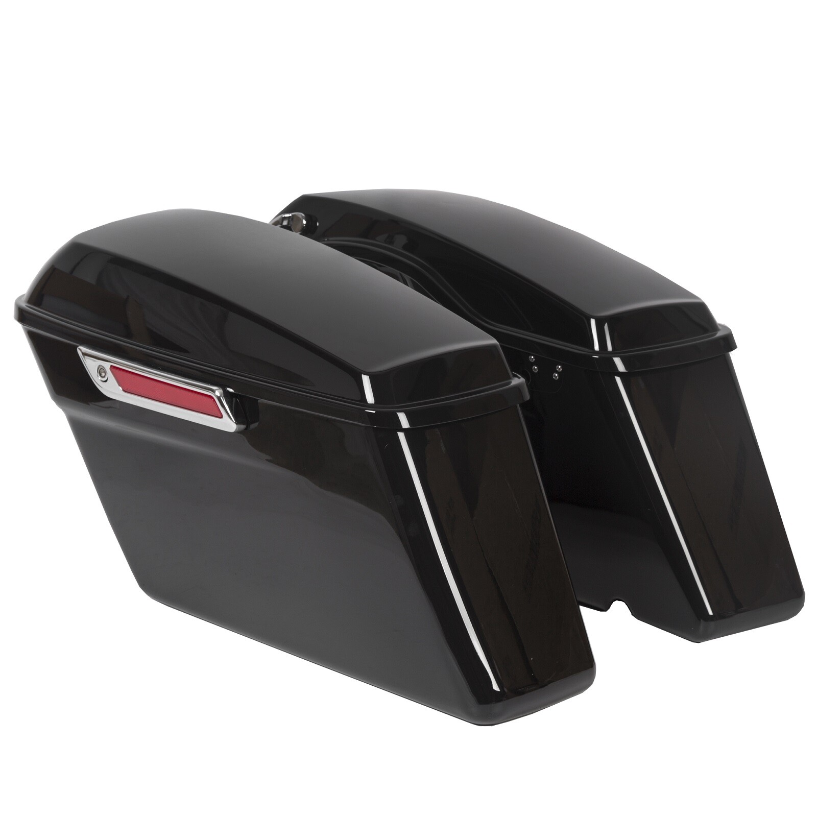 Gloss Black Hard Saddle Bags Saddlebags For Harley Road King Glide ...