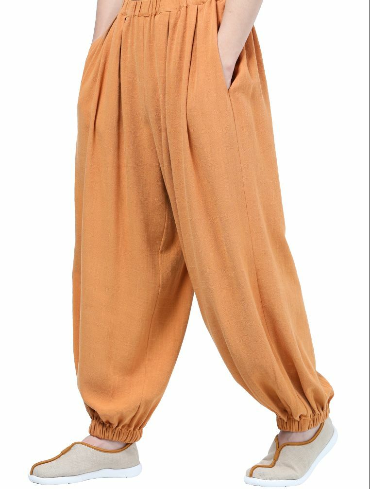 Cotton buddhist zen lay meditation trousers shaolin monk kung fu pants ...
