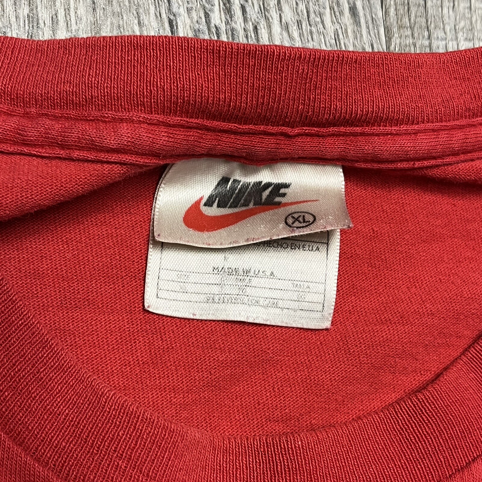 Vintage 90s Nike Big Center Swoosh Logo White Tag Ess… - Gem
