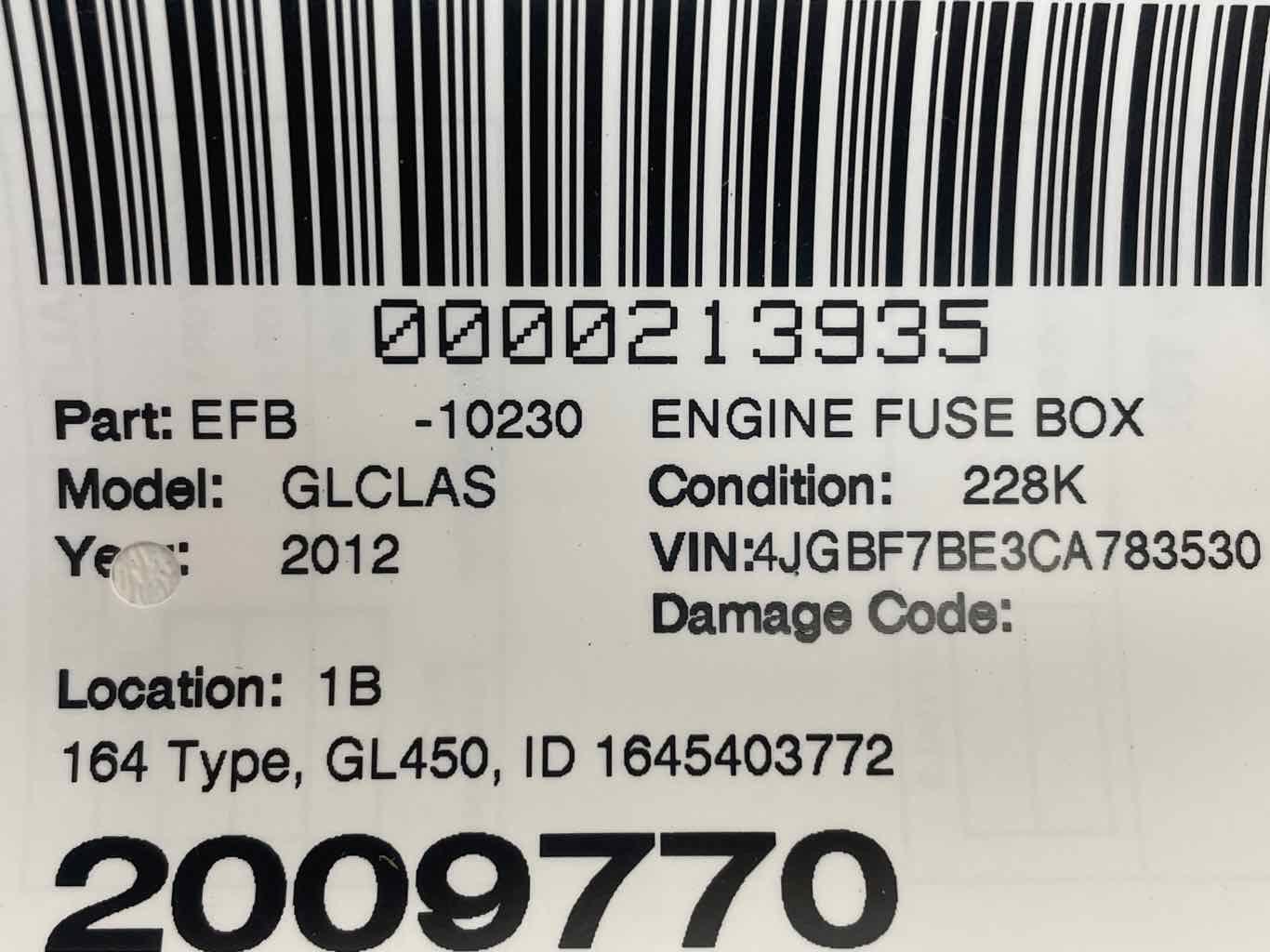 Mercedes-Benz 1645403772 Genuine OEM Relay & Fuse Plt for sale online ...