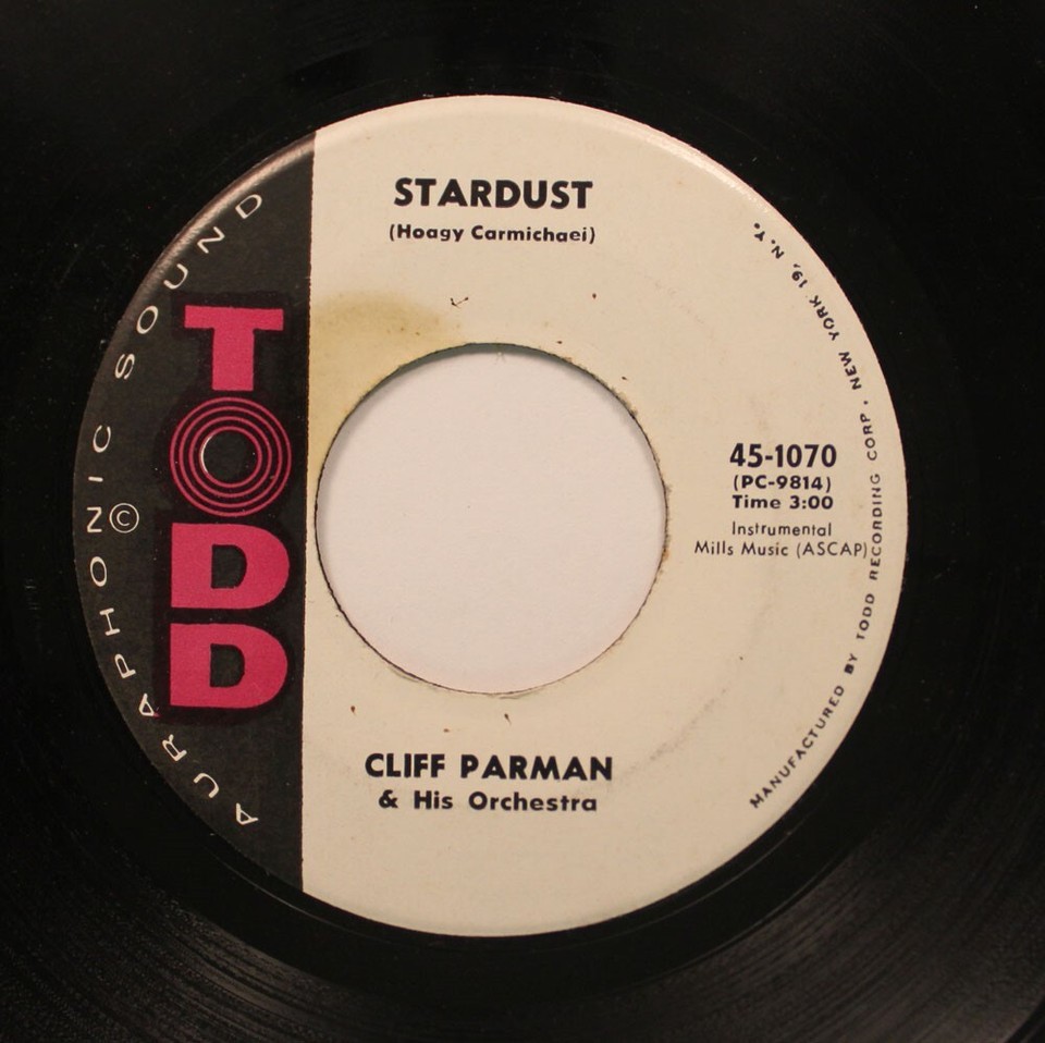 Cliff Parman - 45 - Happy Heart (Allegri) / Stardust On Todd | eBay