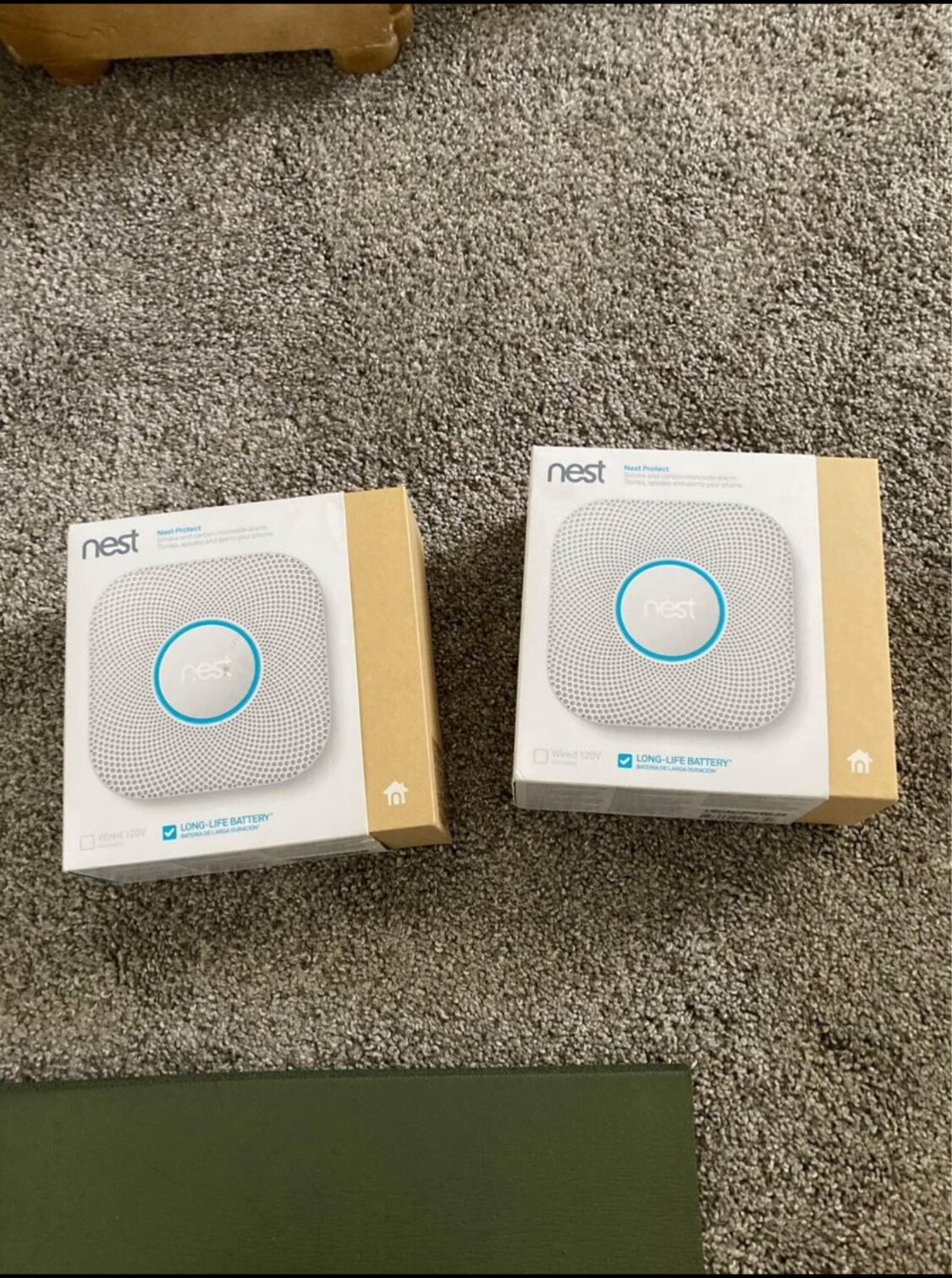 Two (2) Google Nest Protect Smoke and Carbon Monoxide Alarm 2nd Gen ...