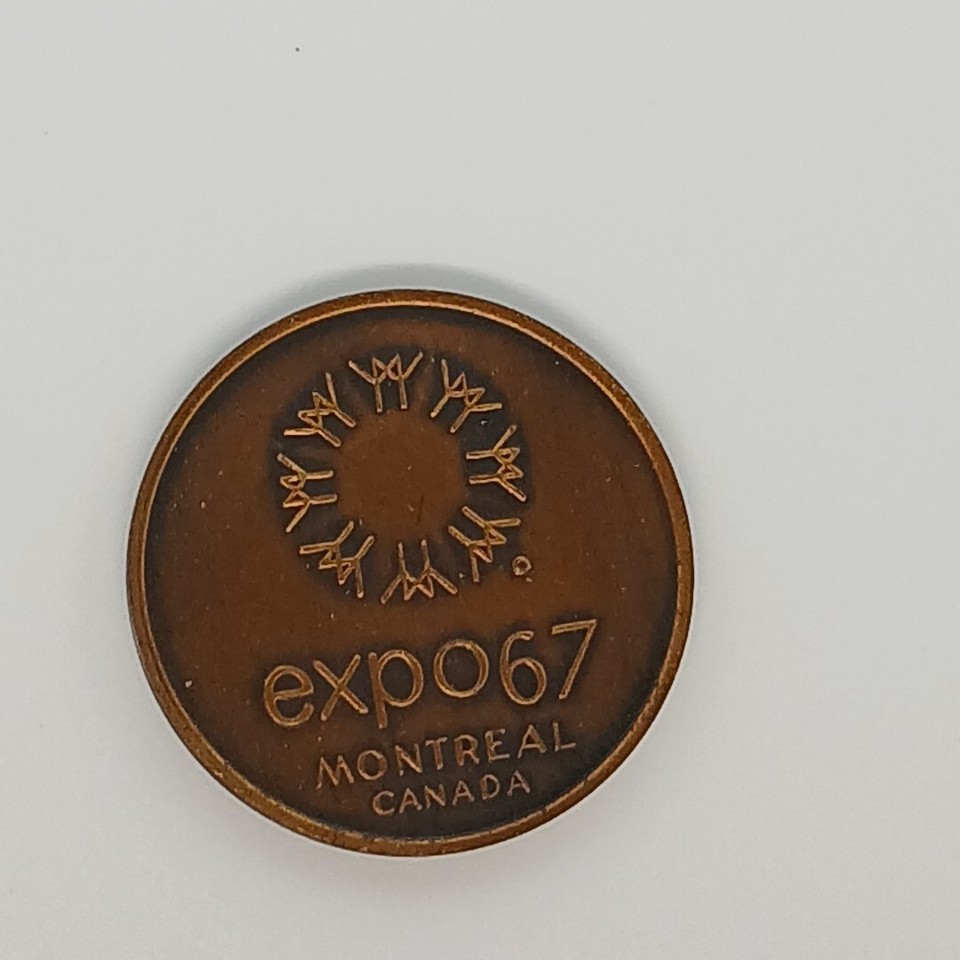 1967 MONTREAL WORLD'S FAIR COIN MEDALLION EXPO 67 PAVillON Du Quebec ...