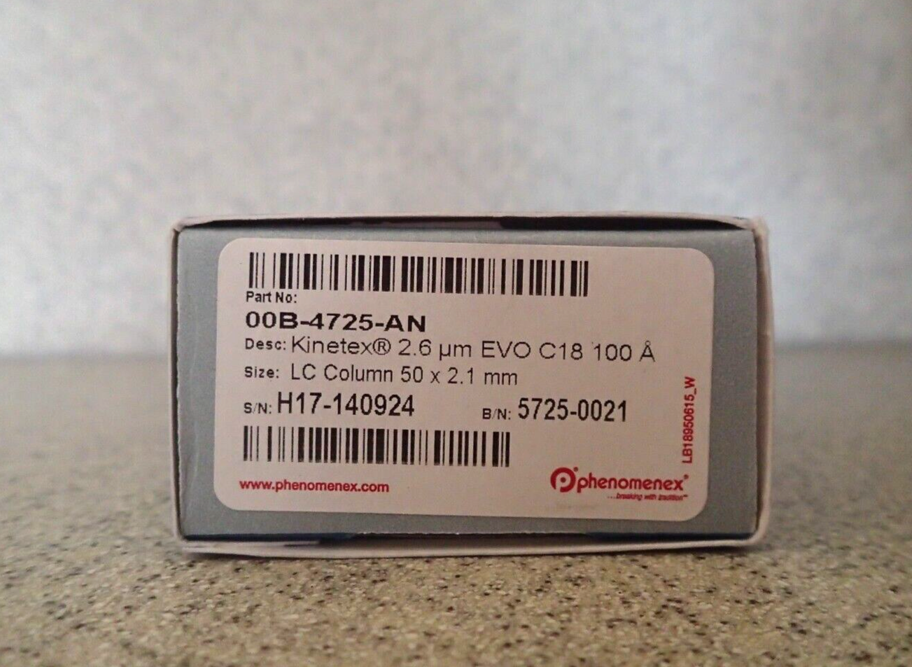 Phenomenex Kinetex 2.6µm EVO C18 100 Å LC Column 50 X 2.1 Mm 00b-4725 ...
