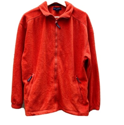 Mens Ivy crew classics fleece jacket zipper orange size large | eBay