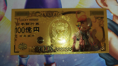 Billet gold doré One Piece Uta card carte rare Collector red Goodies ...