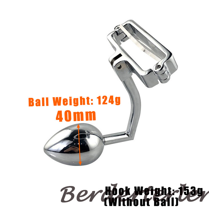 Hook Scrotal Lock with Plug Dilator Metal Prostate For Male Chastity ...