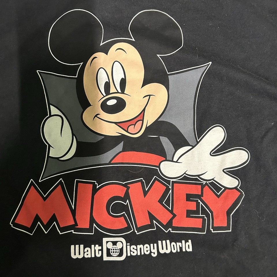 Walt Disney World Mickey Mouse Black T Shirt Size Medium | eBay