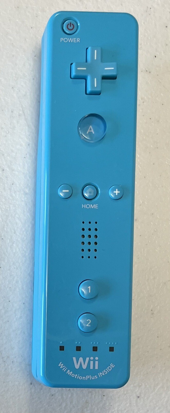 Nintendo Wii Wiimote Controller RVL-036 Motion Plus Blue Tested Works ...