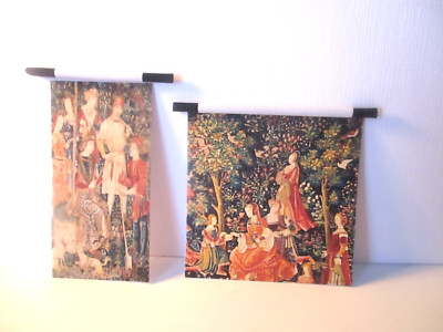 2 DOLLS HOUSE MINIATURE TUDOR TAPESTRIES kkl | eBay UK