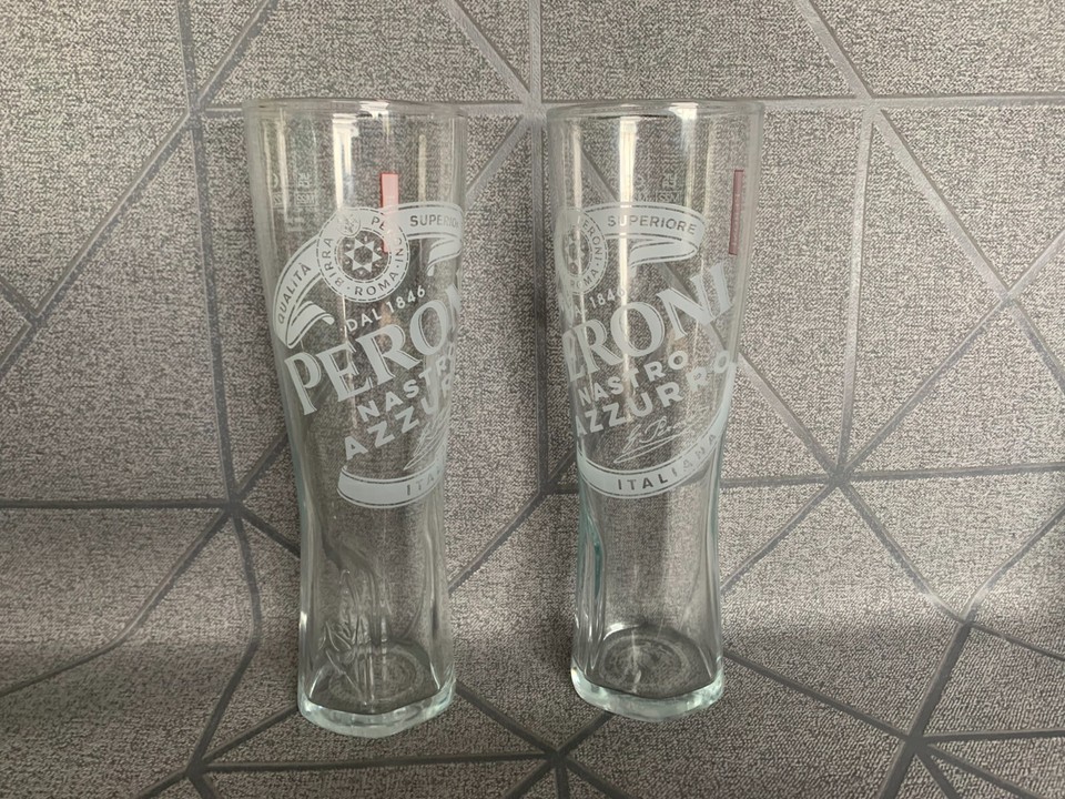 Peroni Pint Glasses x 2 Brand New | eBay UK