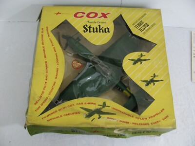 Cox Thimble Drome Control Line .049 Gas Stuka J-87 Dive Bomber Airplane ...