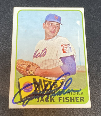 Jack Fisher Hand Signed 1965 Topps New York Mets Autographed #93 ...
