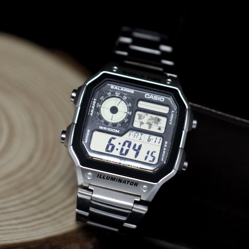 Casio AE1200WHD-1A Watch Digital Sports World Stainless Steel AE ...