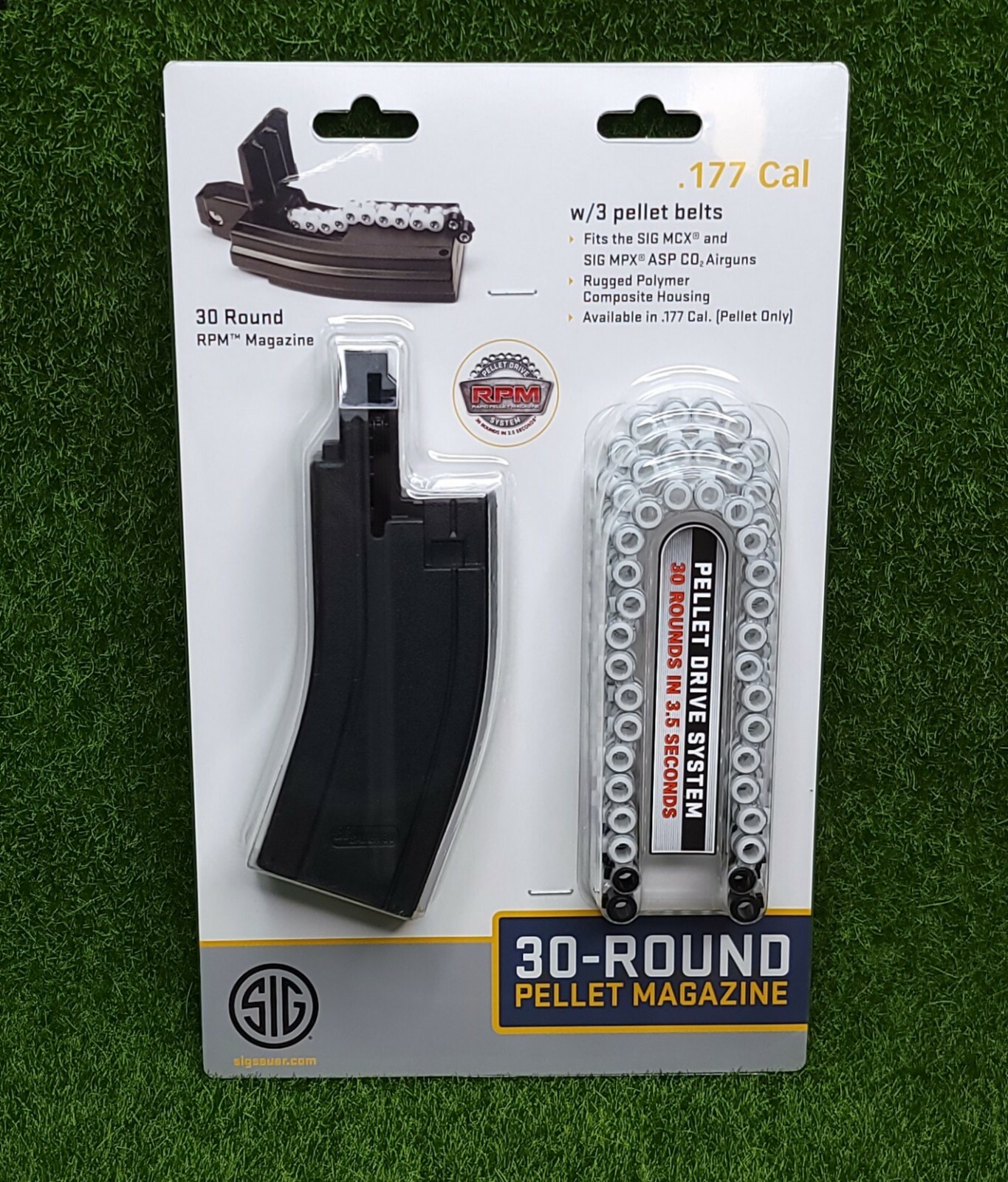 Sig Sauer MCX/MPX Air Rifle .177 30-Round Pellet Magazine w/ Belts ...