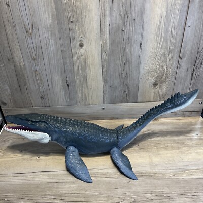 JURASSIC WORLD: Super Colossal Mosasaurus Real Feel Water Toy Dinosaur ...