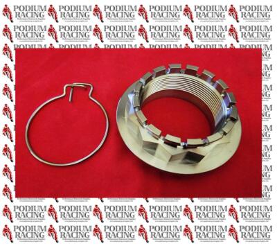 DUCATI TITANIUM SILVER REAR M48 WHEEL CONE NUT & SPRING LOCK 1098 ...
