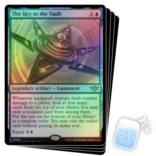 FOIL THE KEY TO THE VAULT X4 Outlaws Of Thunder Junction OTJ Magic MTG ...