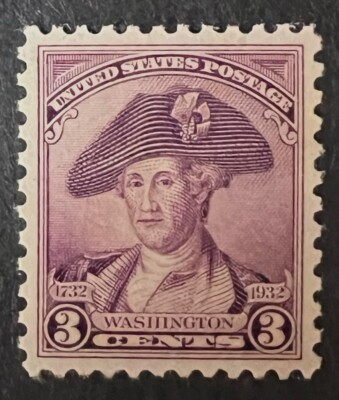 US STAMPS #708 3c PORTRAIT BY PEALE MINT MOGNH cv $35 xfs | eBay