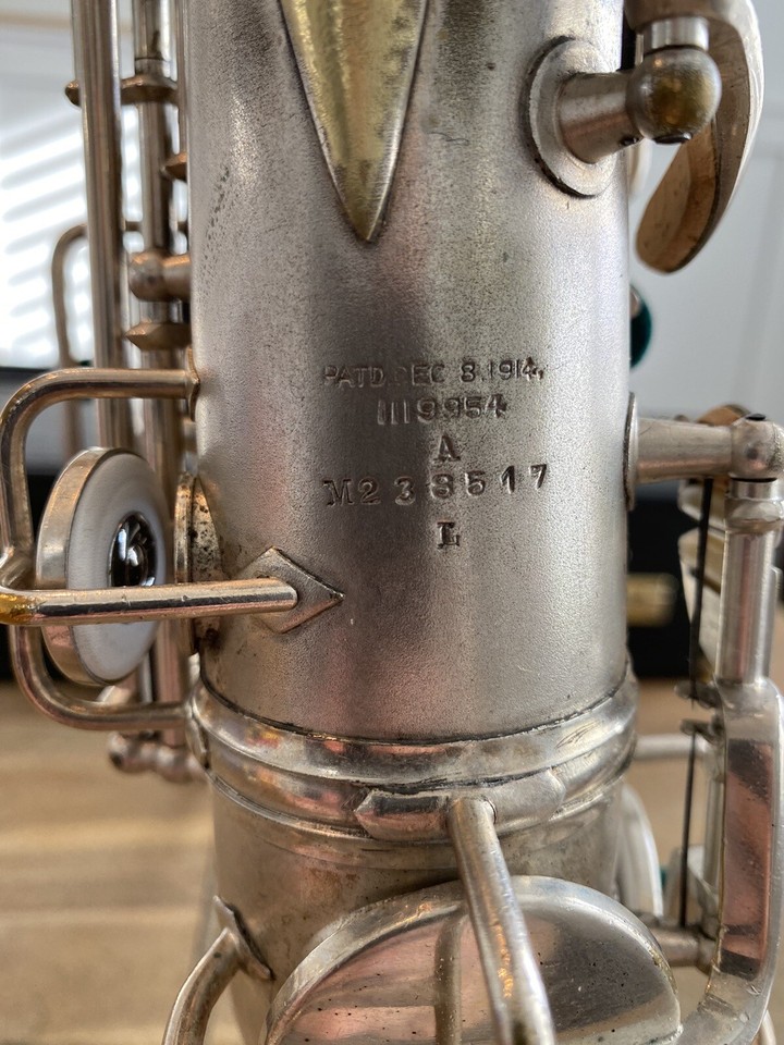 Vintage 1930 Conn Transitional Silver Alto Saxophone Sax Gold Bell ...