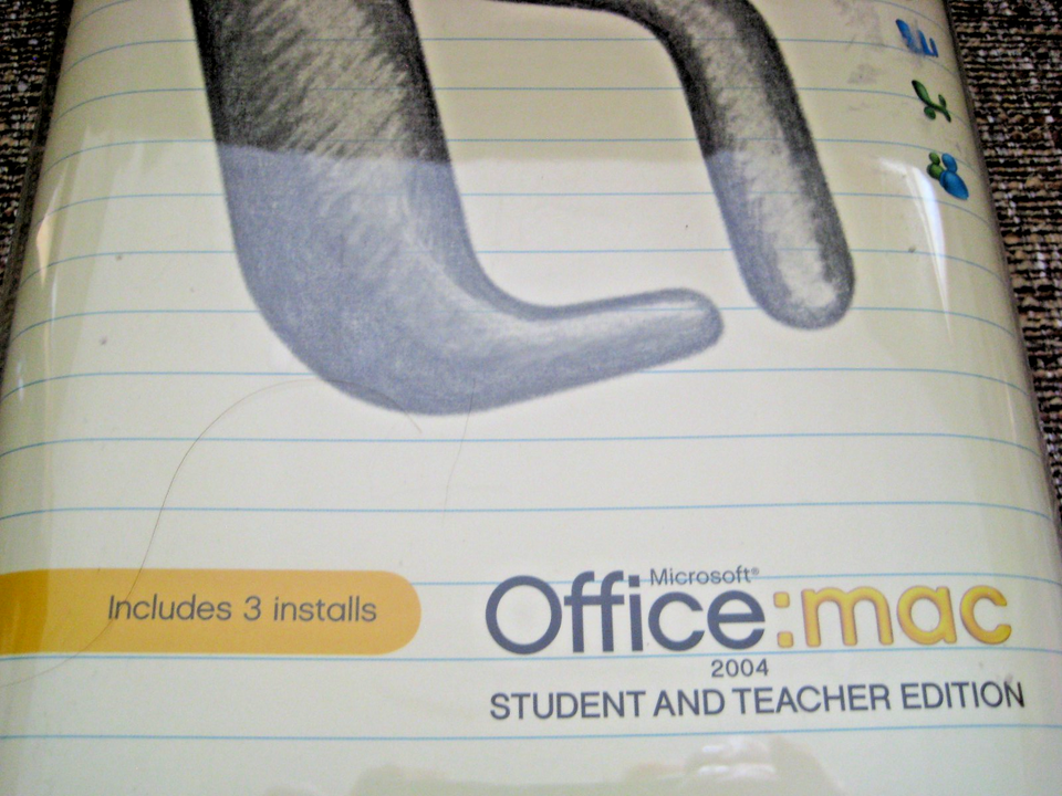 Microsoft Office:Mac 2004 Student &Teacher Ed Software 3 Install Keys ...