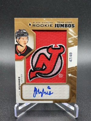 2019-20 Upper Deck Black Diamond Jack Hughes Rookie Jumbos AUTO RPA /49 ...