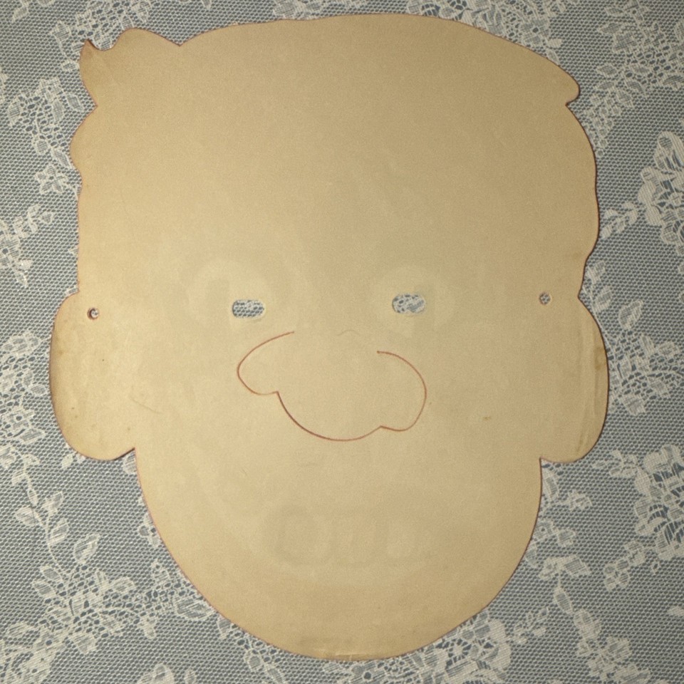 VTG 1930 CRACKER JACK HALLOWEEN MASK Red Hair Gold Teeth PAPER | eBay