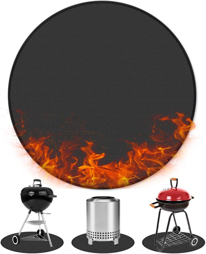 Bbq under Grill Mats Outdoor 48X30 Inch Doublethickened Fireproof Patio ...