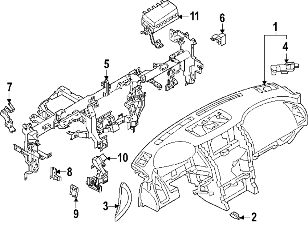 Genuine Nissan Stay Bracket 68147-7JA0A | eBay