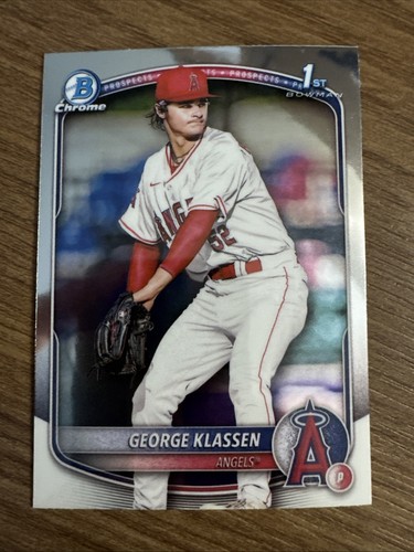 George Klassen 2025 Bowman Chrome Prospect #BCP-63 1st Bowman LA Angels ...