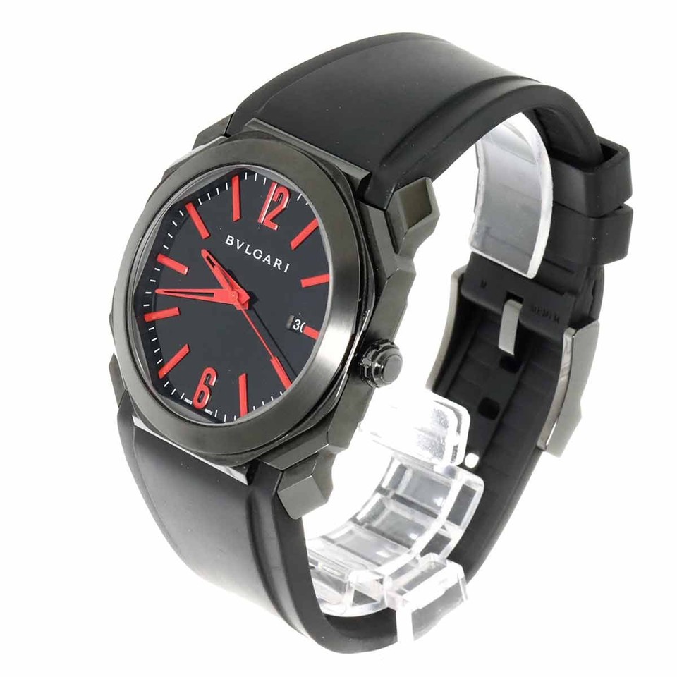 BVLGARI Octo BGO41S Black Dial Automatic Mens Date Wrist Watch 90291286 ...