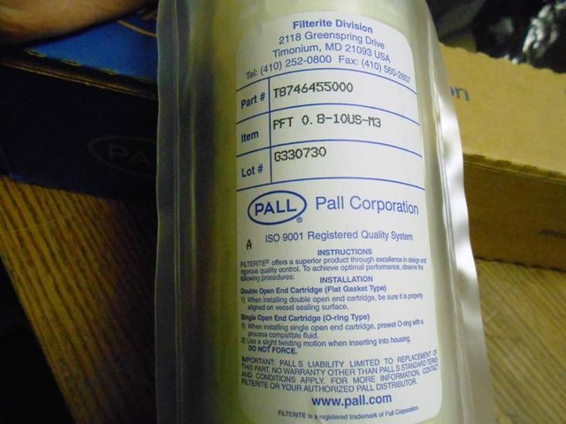 PALL PFT 0.8-10US-M3 / T8746455000 POLY-FINE II SERIES FILTER CARTRIDGE ...
