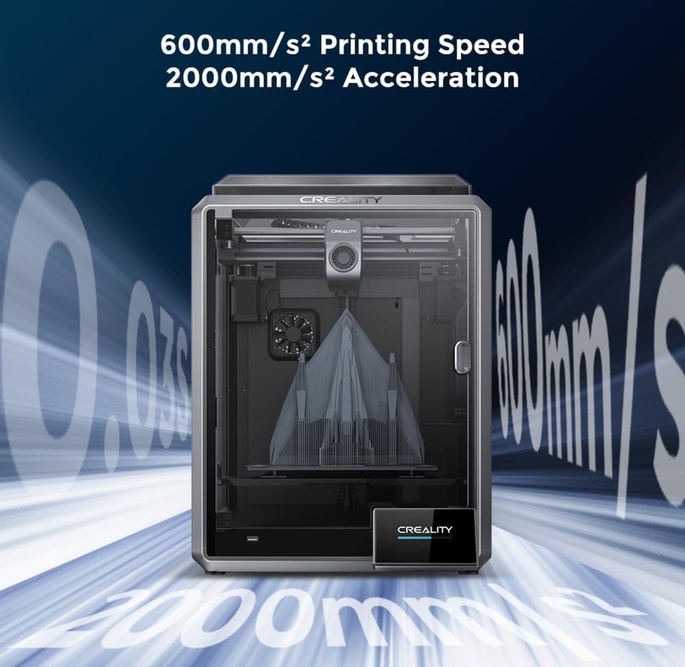 Creality K1 3D Printer 600mm/s Fast Printing Printing Sz 8.66x8.66x9.84 ...