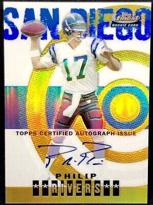 PHILIP RIVERS 2004 Topps Finest GOLD REFRACTOR AUTO AUTOGRAPH RC ROOKIE ...