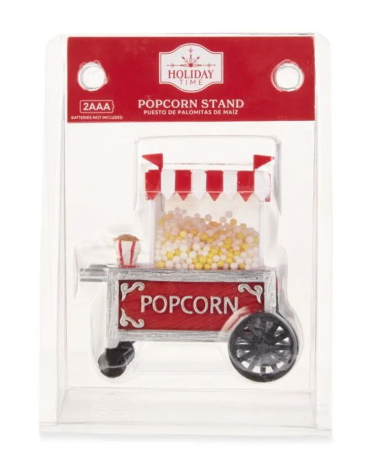 Holiday Time Lighted Animated Motion Popcorn Stand | eBay